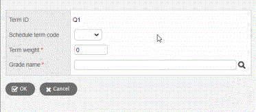 Define grades columns for a GPA